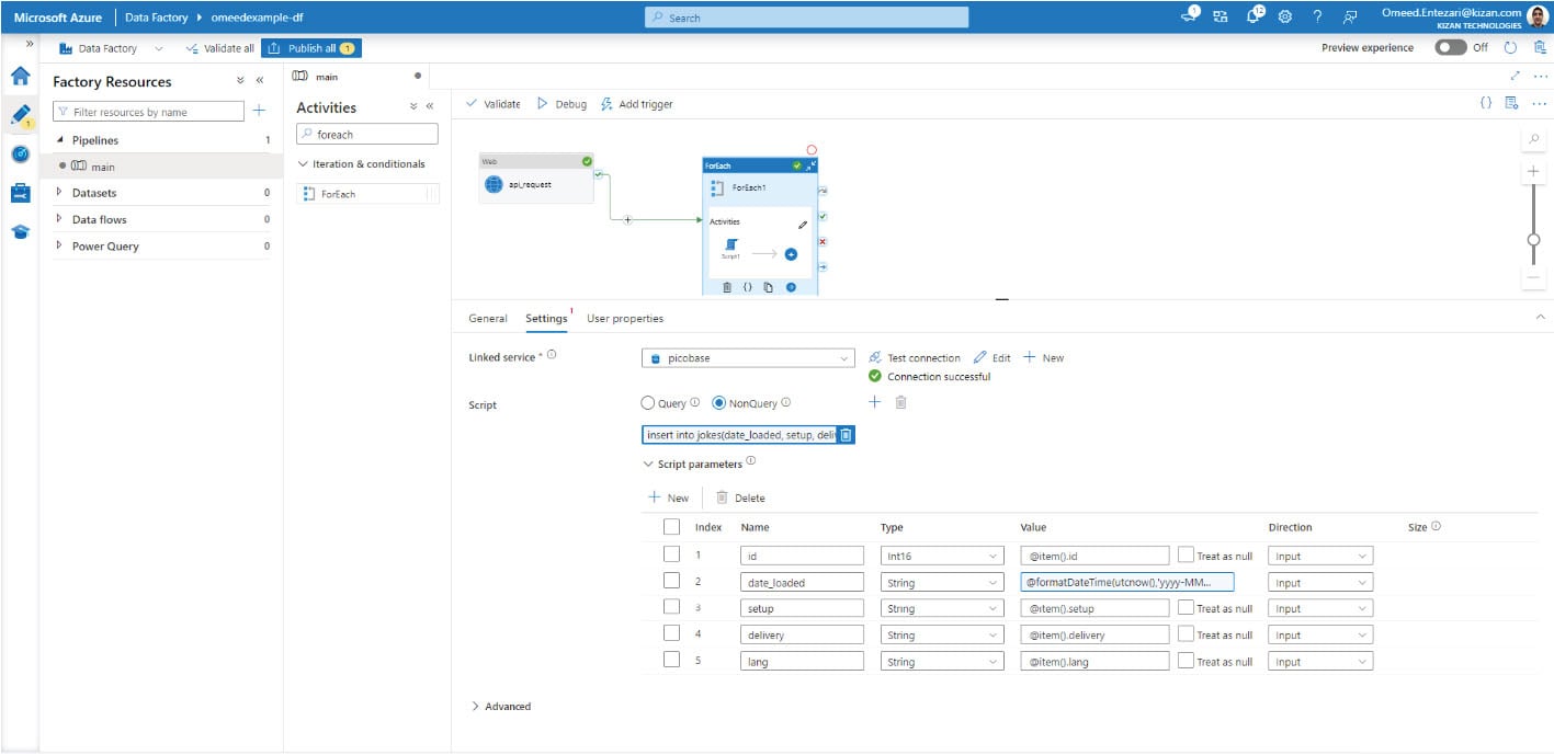 API Data Integration with Azure Data Factory